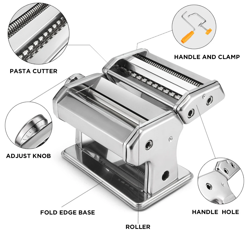 Handmade Spaghetti Fettuccini with a Stainless Steel Maker