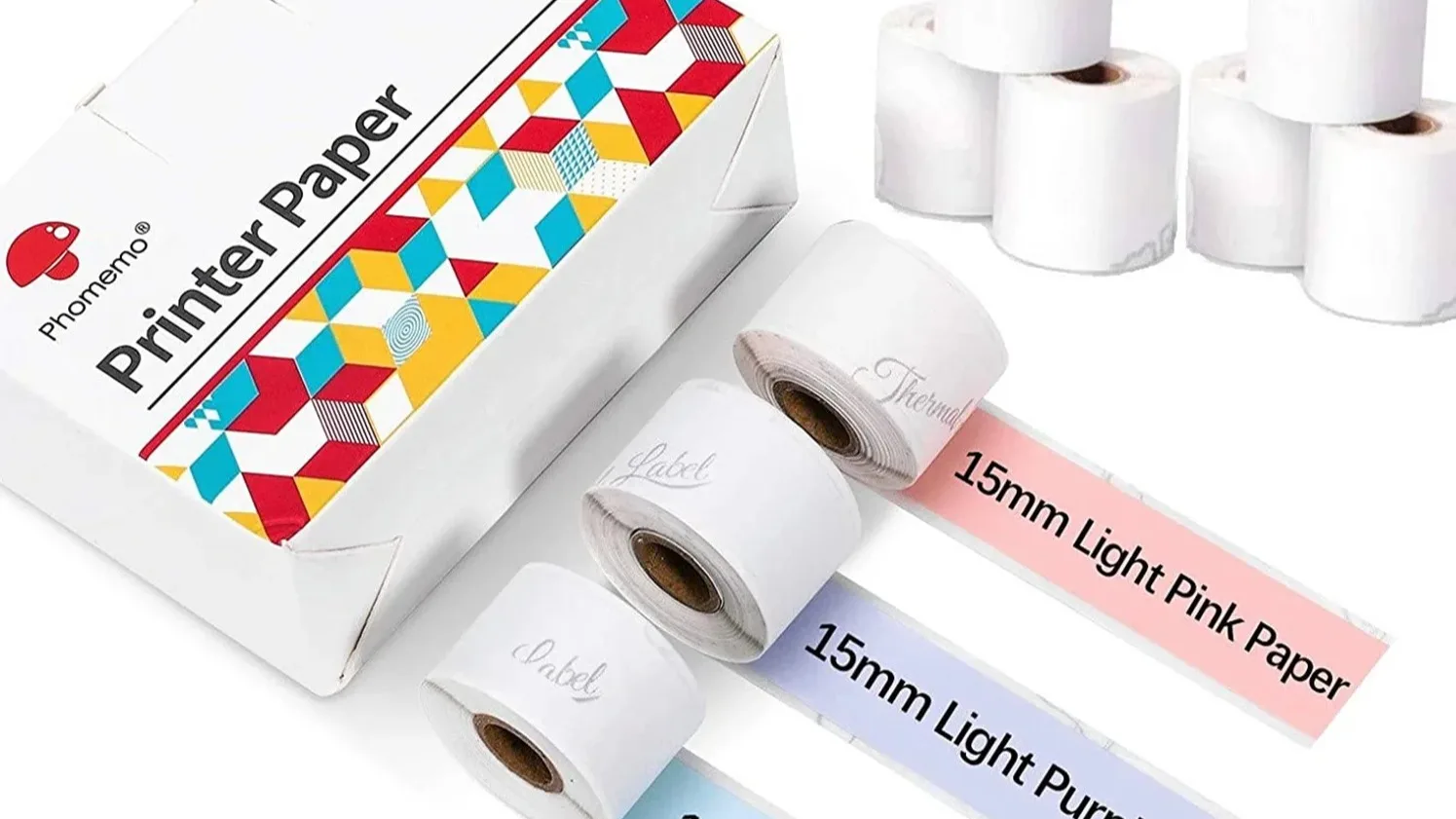 Phomemo 9 Roll 15mm Self-adhesive Thermal Paper For M02s/m02pro - Buy ...