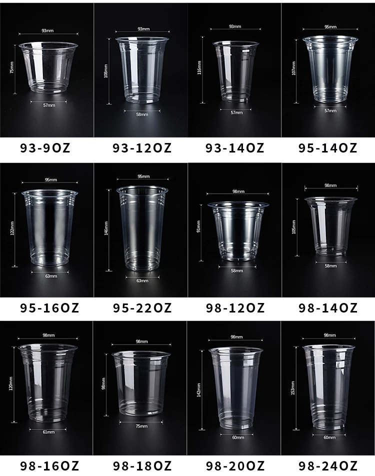 Custom Logo Clear Plastic Cups for Iced Coffee & More