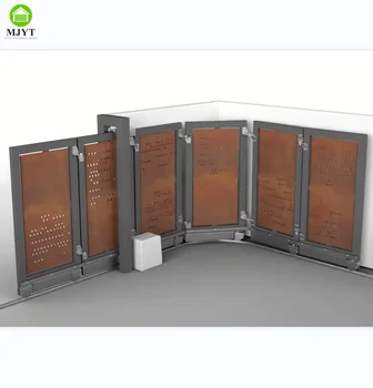 Latest Main Gate Designs With Sliding Turning Gate Aluminum Sculpture ...