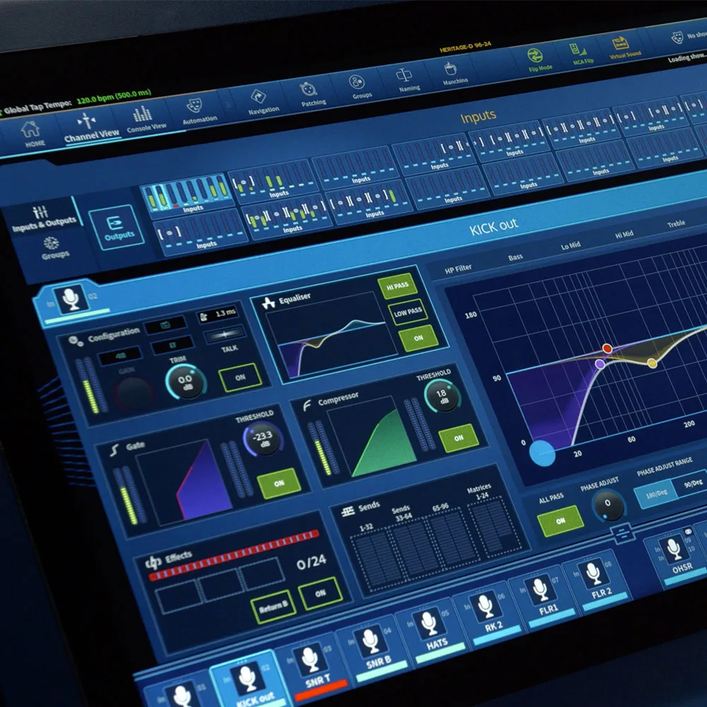 Midas Heritage HD96-24-CC-IP Digital Mixing Console with 144 Input ...