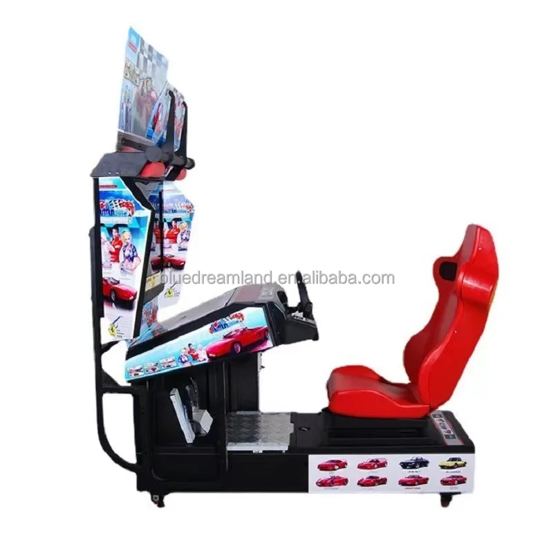 Shopping Mall Coin Operated Outrun 32" Car Racing Games Machine ...