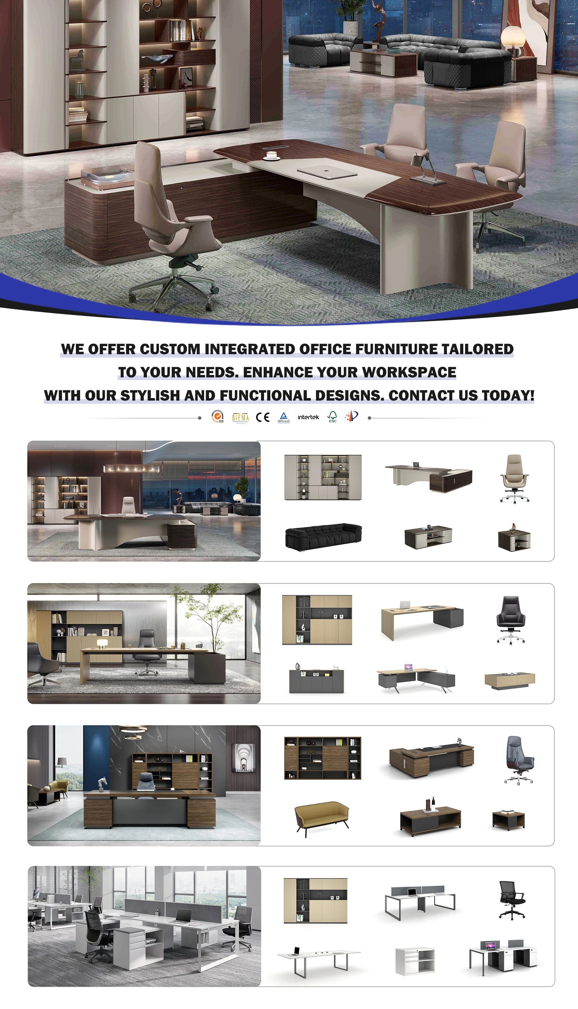 Partition 4 Person Office Desk Modular Workstation 2024 New Design ...