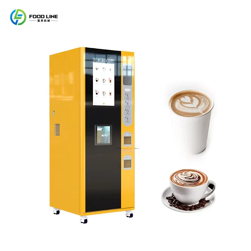 Freshly Ground Coffee Vending Machine with Ice Maker and Automatic ...