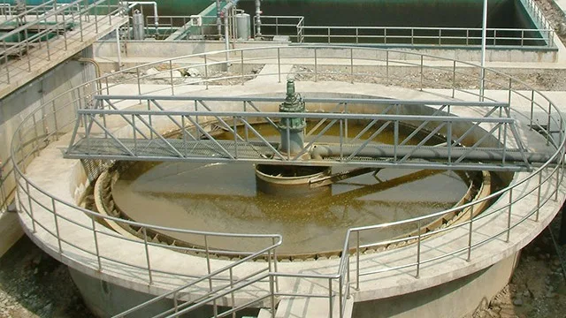 Bridge Supported Circular Sludge Collector In Water Settlement Tank ...