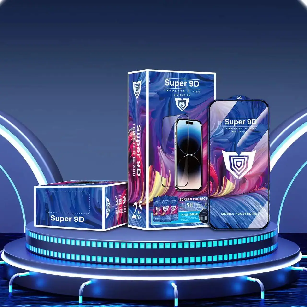 PSDA Super 9D Fullglue glass+Big Arc For Phone 15 Pro Max 14 Plus 13 ...