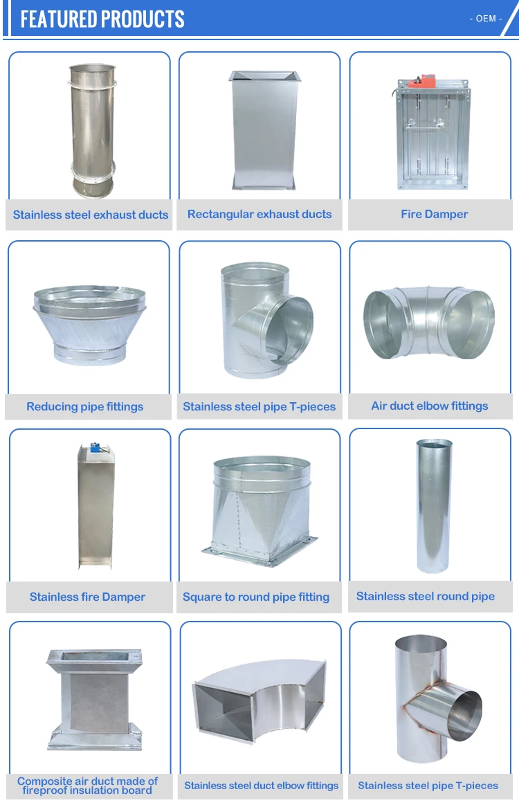 Galvanized Steel Spiral Duct Outdoor Ventilation Wind Tube Aluminum ...