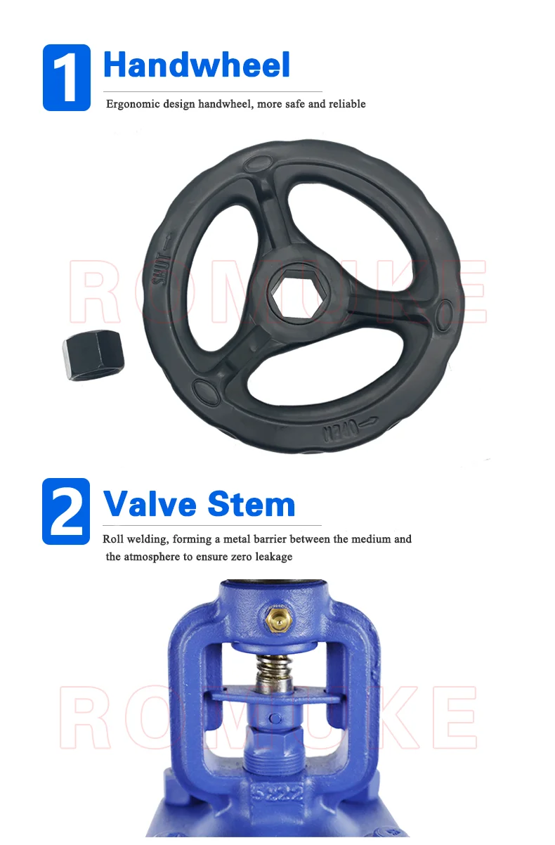 WJ41H-16C DIN Cast Steel Wheel Handle PN16 GS-C25 Flanged Rising Stem ...