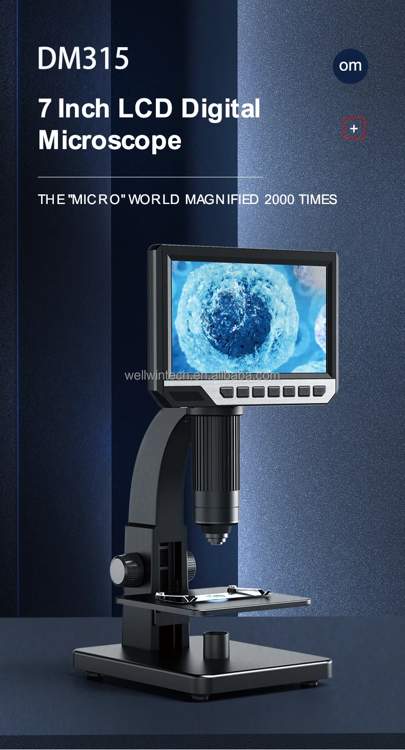 7inch Screen 1080P Digital Microscope DM315 - 2000X Zoom