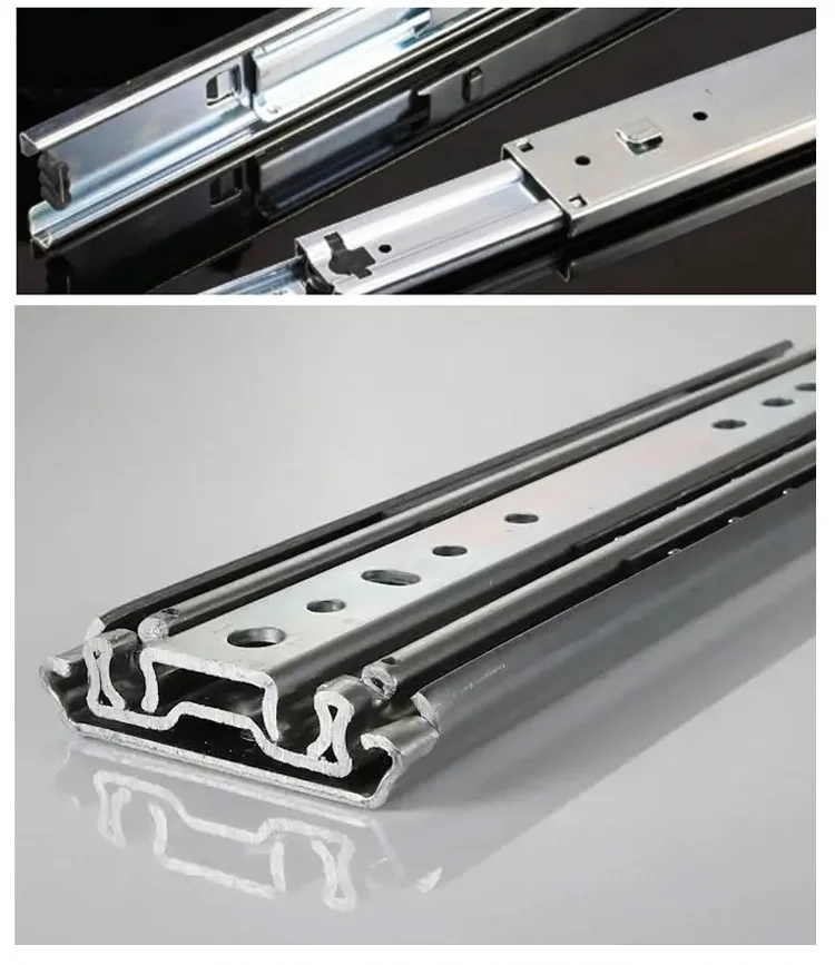 17mm Stainless Steel Drawer Slider Cabinet Telescopic Channel Heavy ...