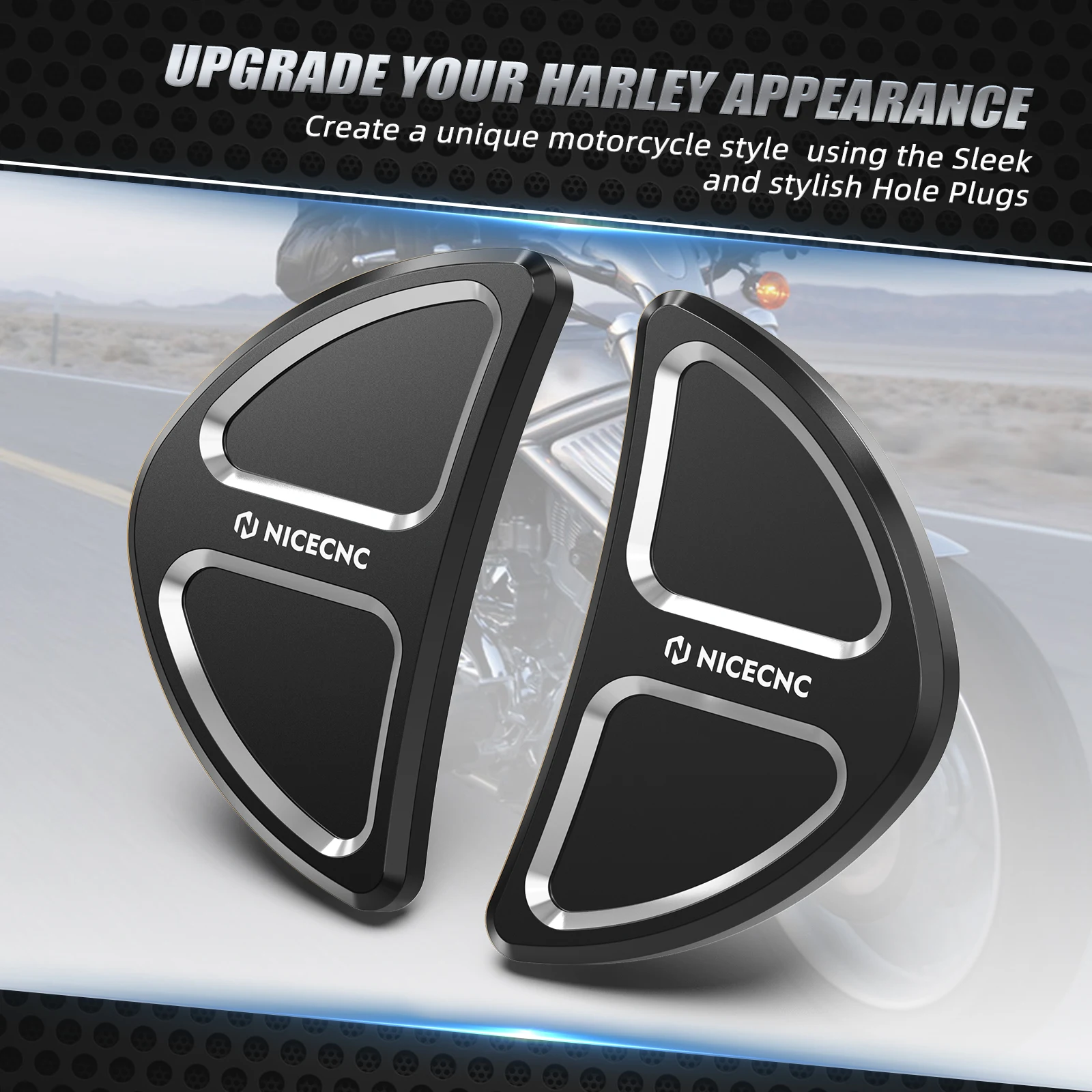 Nicecnc Fairing Mirror Hole Plugs Caps For Harley Street Glide Flhx ...