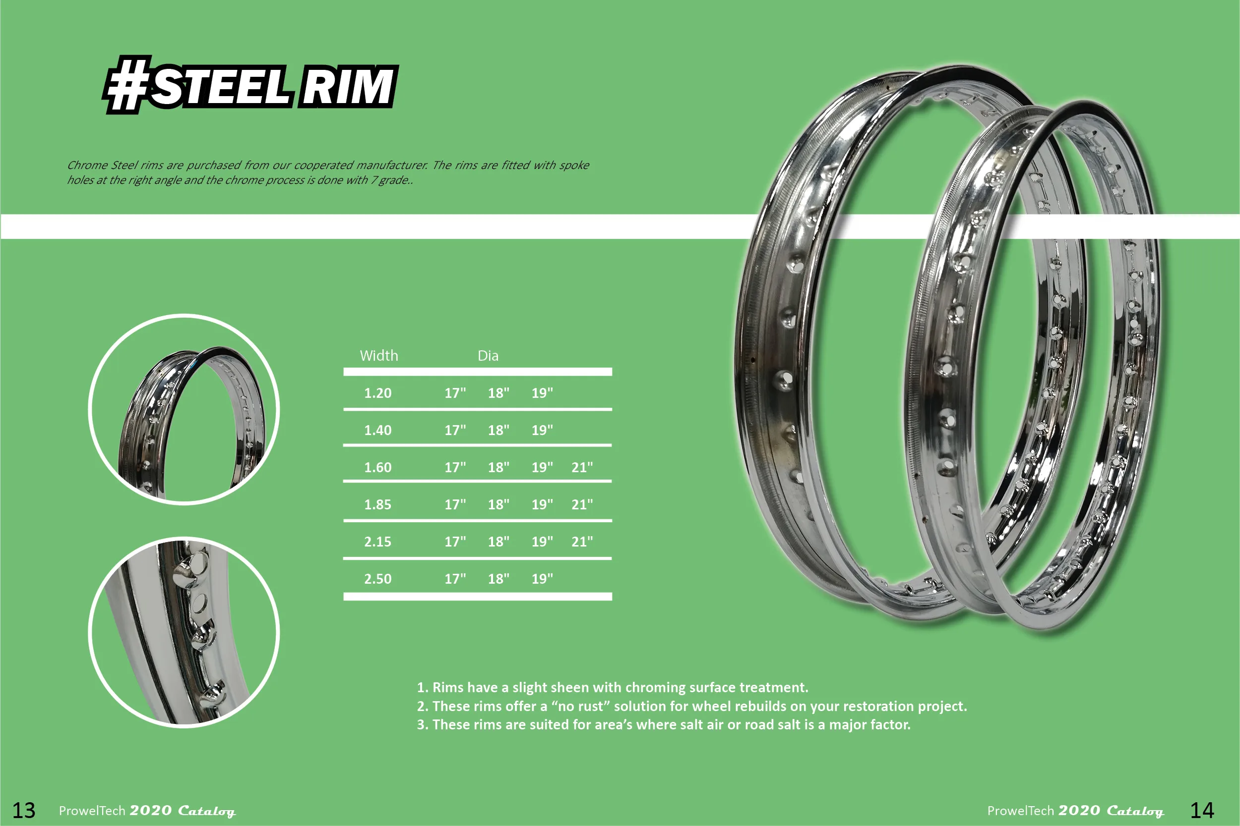 Chrome Motorcycle Rims - Durable Steel Wheel Enhancements
