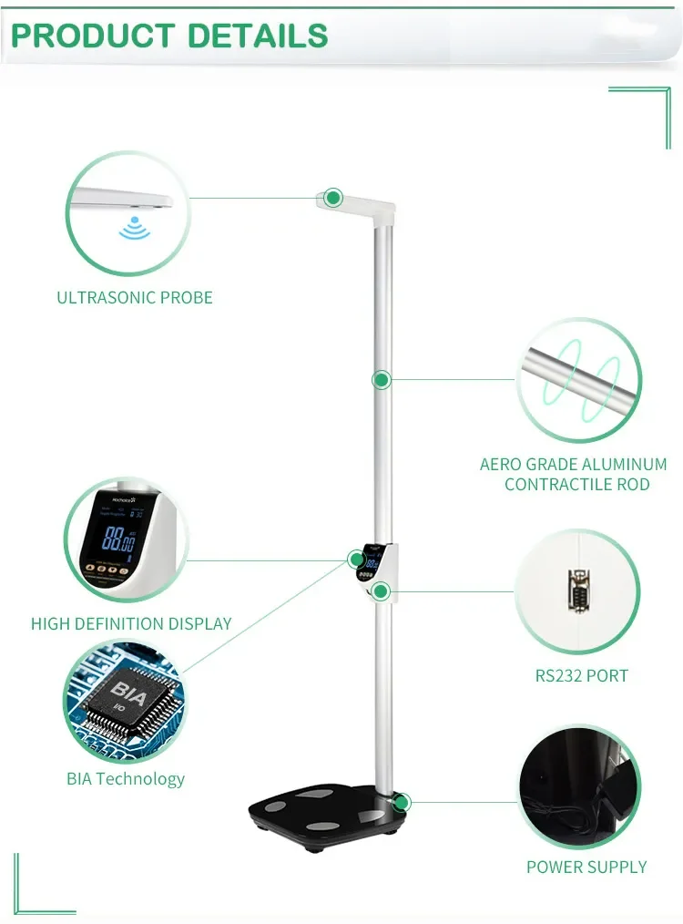 Veidt Weighing 180kg Balanza Basculas Digital Electronic Balance Bmi ...