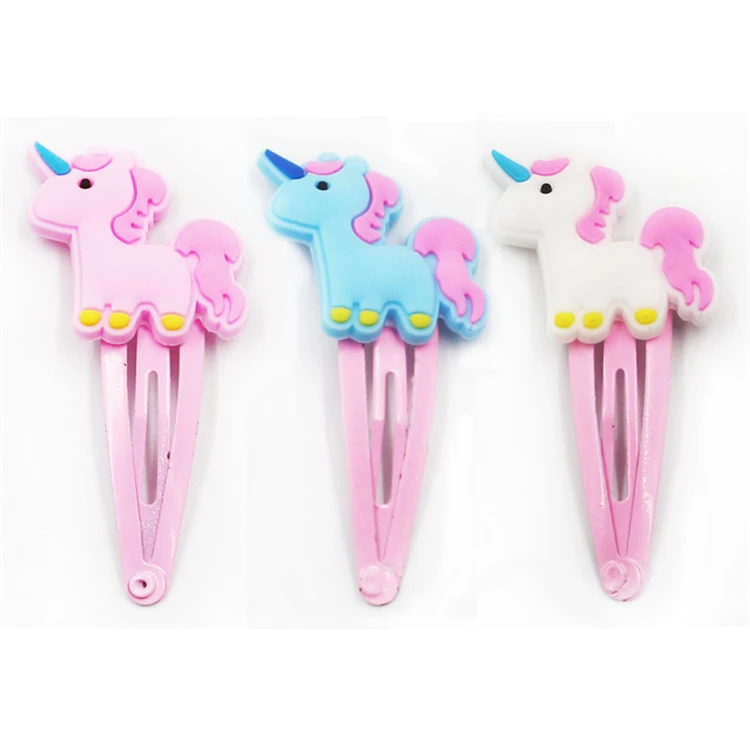 Pink Hairpin Unicorn PVC Hair Decoration Hair Clip