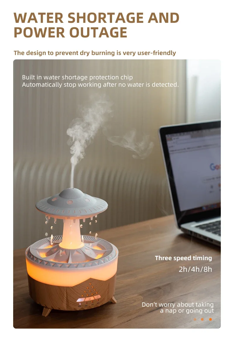 350ml Water Drop Humidifier - Aromatherapy & Cool-mist