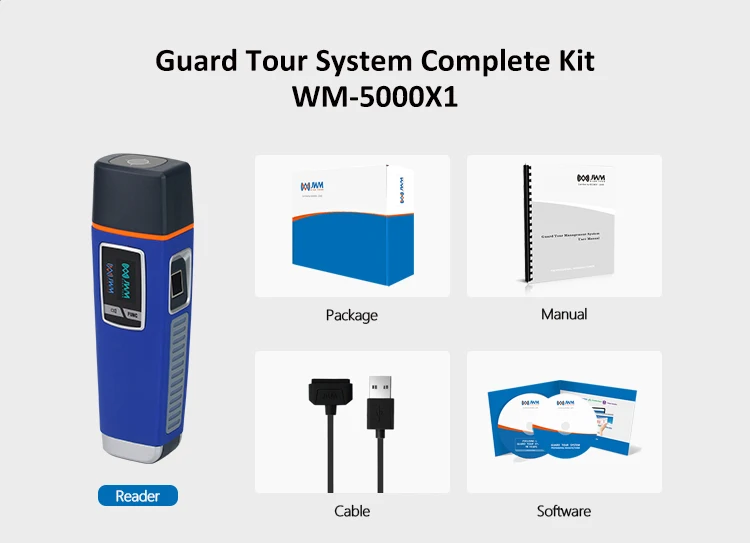 WM-5000X1 JWM RFID Fingerprint Guard Patrol Controller - Weatherproof ...