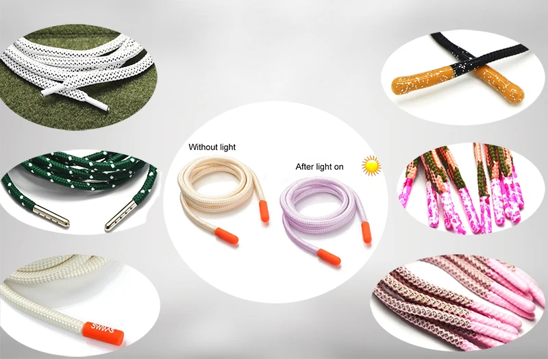 100% Flat Cotton White Drawcord With Smile Logo Metal Tips For Baby ...