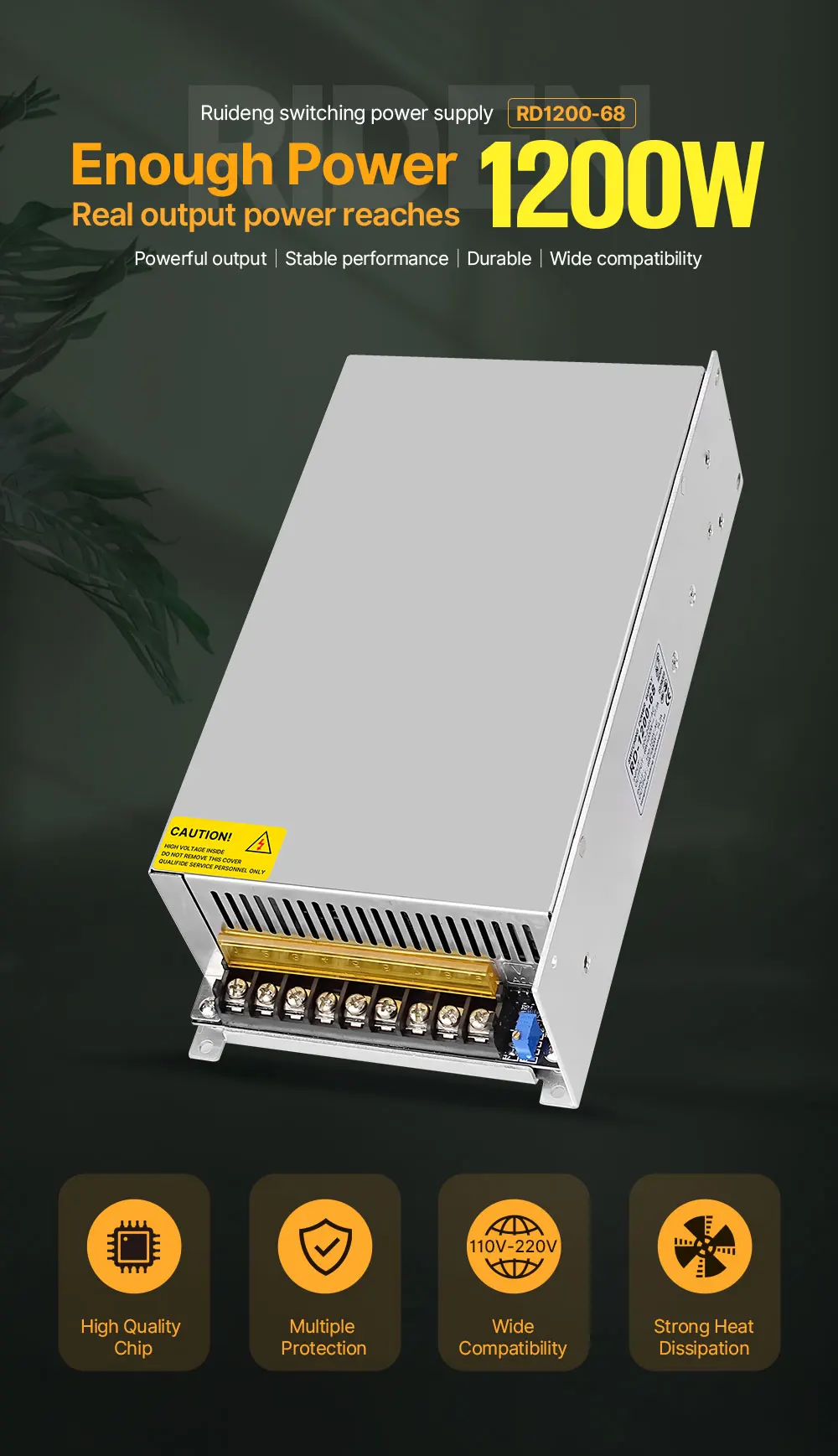 S800 Case and 1200W 68V Switching Power Supply for RD6024