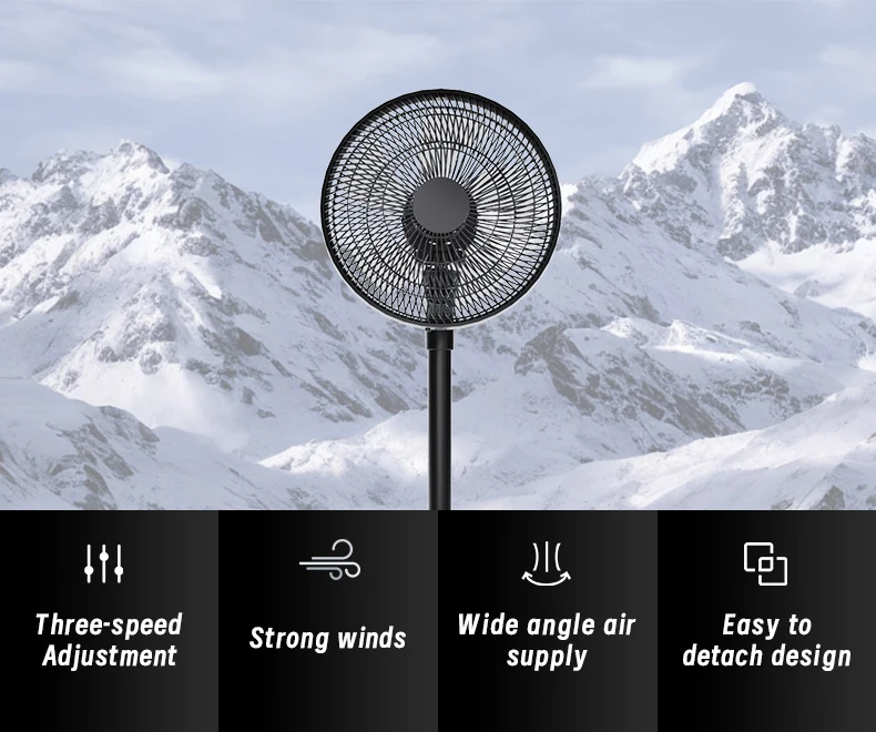 Compact 12-Inch Vertical Pedestal Tower Fan Easy Removal Garage Hotel ...