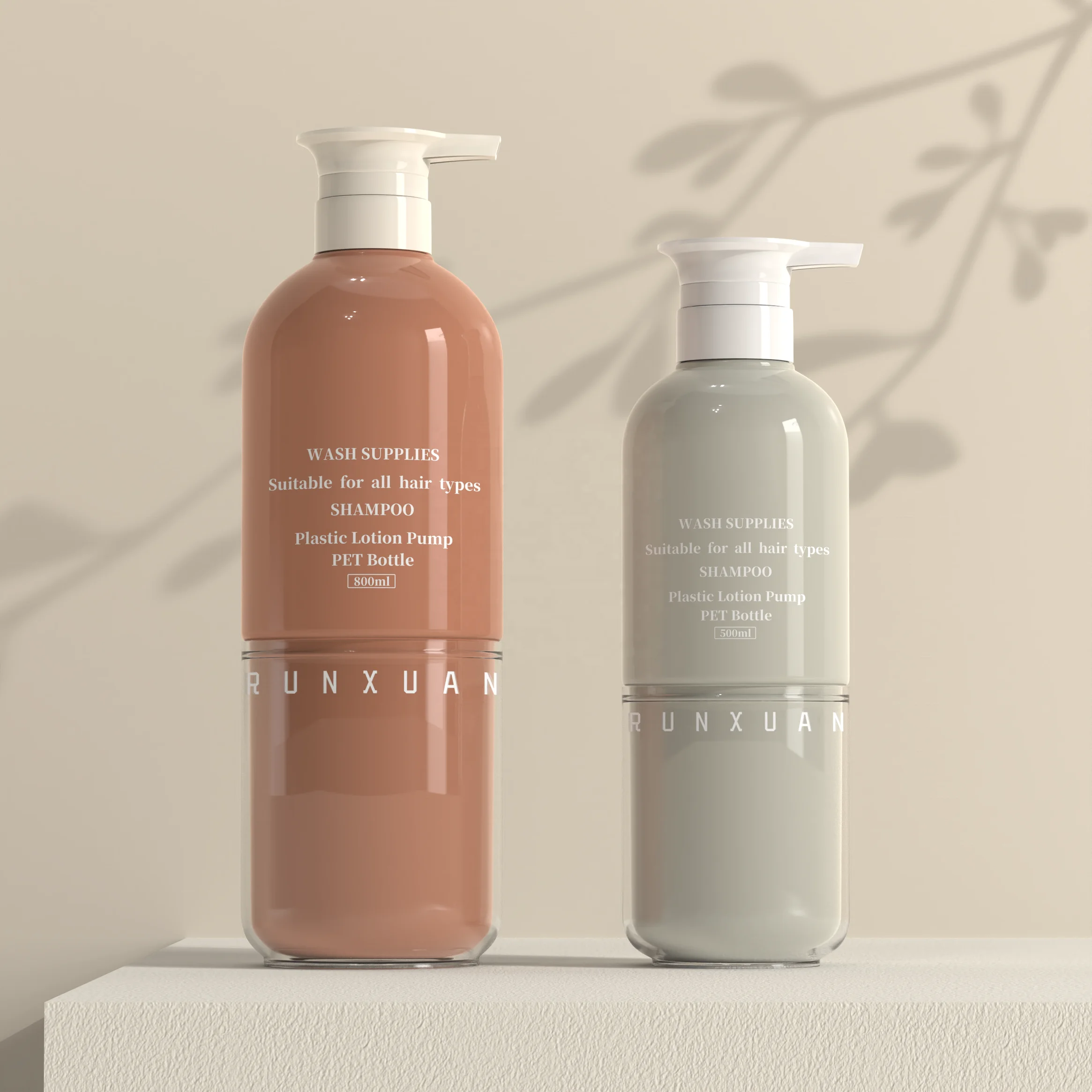 Plastic Bottles for shampoo 500ml PET Lotion Pump 800ml Shampoo Bottle ...