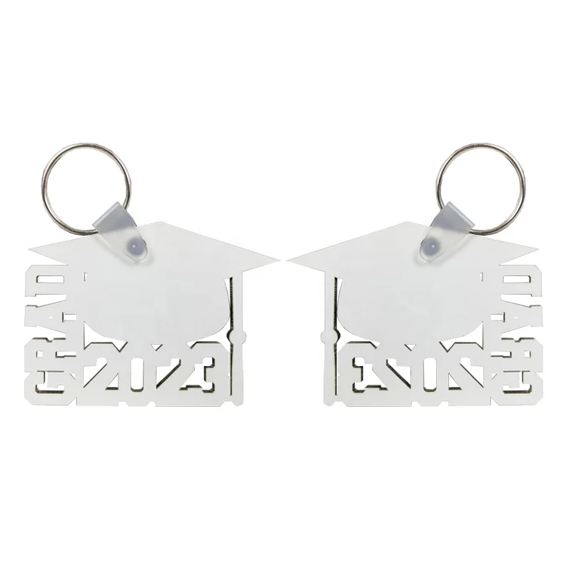 Graduation Customized Logo Printable Grad Cap 2023 Key Ring Sublimation ...