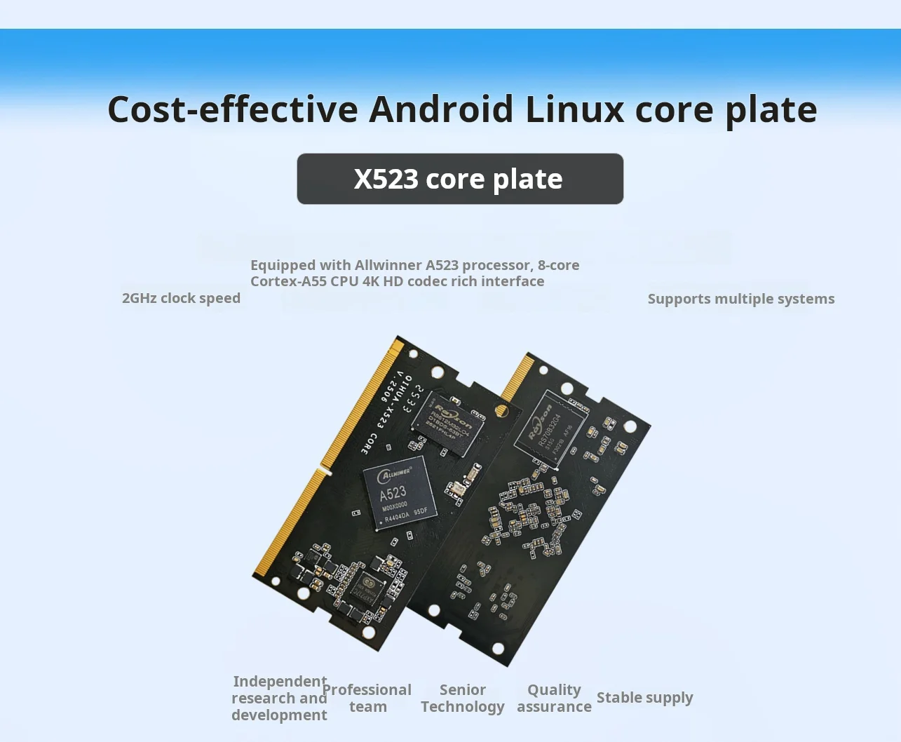 Chipboard QiHua Allwinner A523 Development Board Octa-Core Linux ...