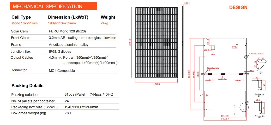 Topcon Solar Panel 450w Solar Power Panel 440w 450w 455w Solar Panel ...