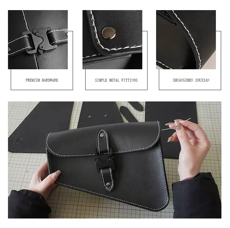 Cowhide Motorcycle Side Bag Handmade Waterproof and Anti-scald Guard ...