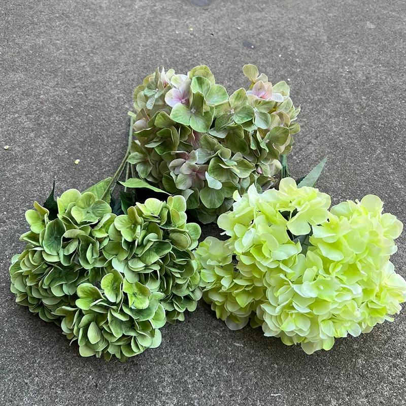 DREA Green Series Plants Real Touch Silk Hydrangea Artificial Flower ...