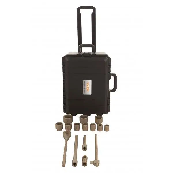 AMPCO - DE9000A Socket set, 6 point, 1'' drive, 14 parts, Aluminium ...