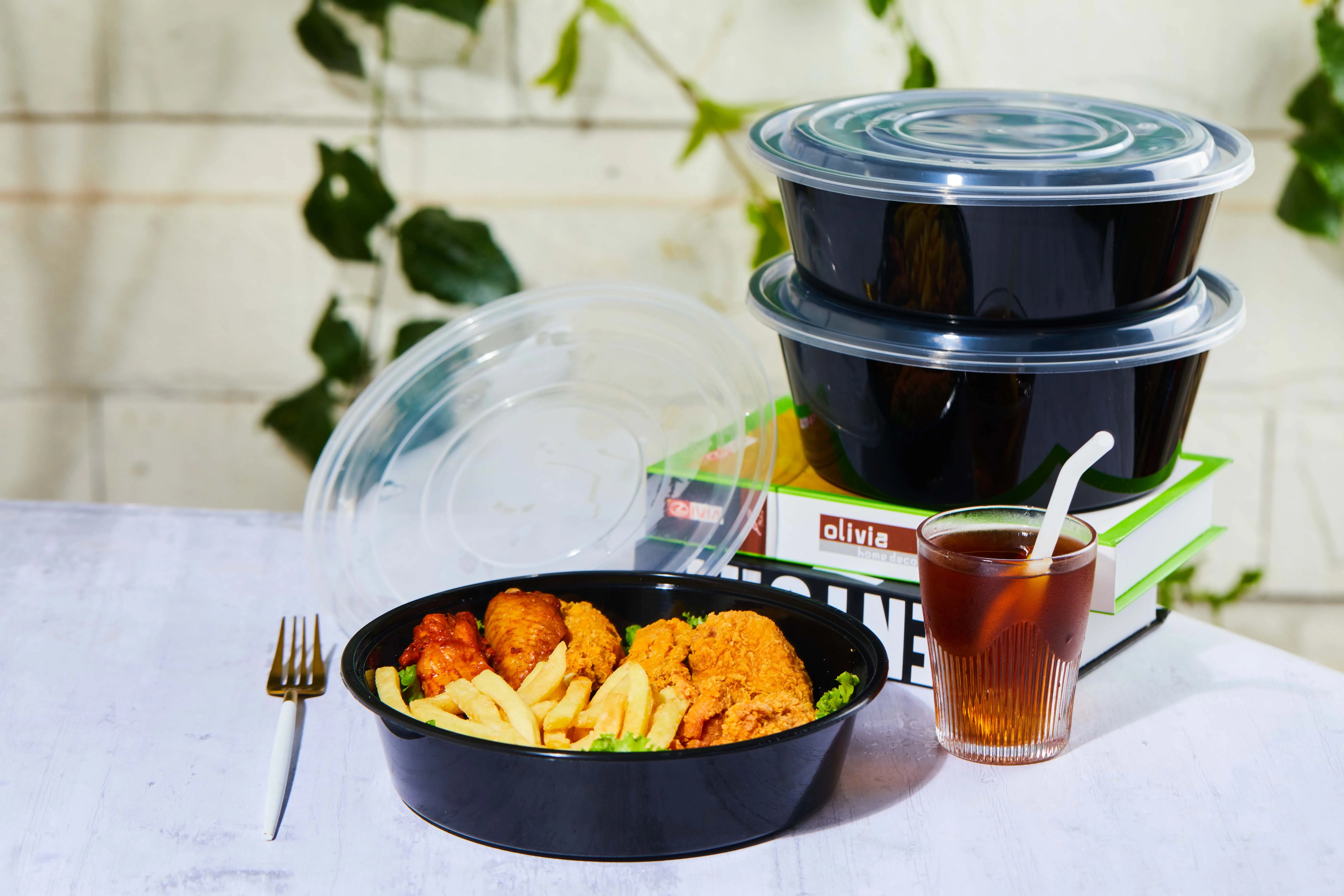 Disposable Microwaveable Bento Box Take-out Packaging Container In ...