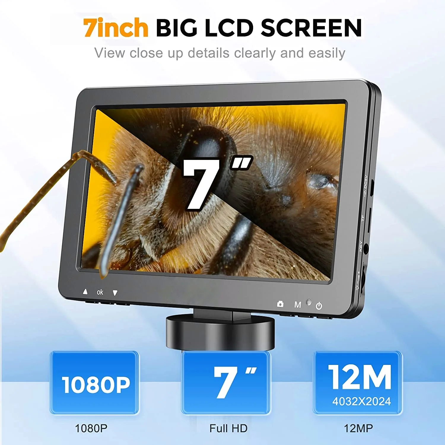 Tesihan Microscope 7 Inch LCD - 1200X Digital Microscope