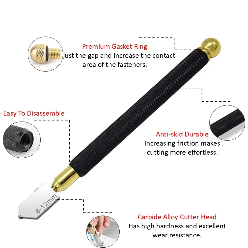 Types of Glass Cutters Iron Handle Tc-17 Glass Cutter the Best Glass ...