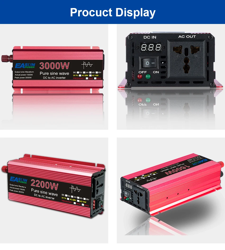 Shipping Ukraine 3kw 3000 Watt 12v 24v 48v Dc To Ac 220v 1000w 1600w ...