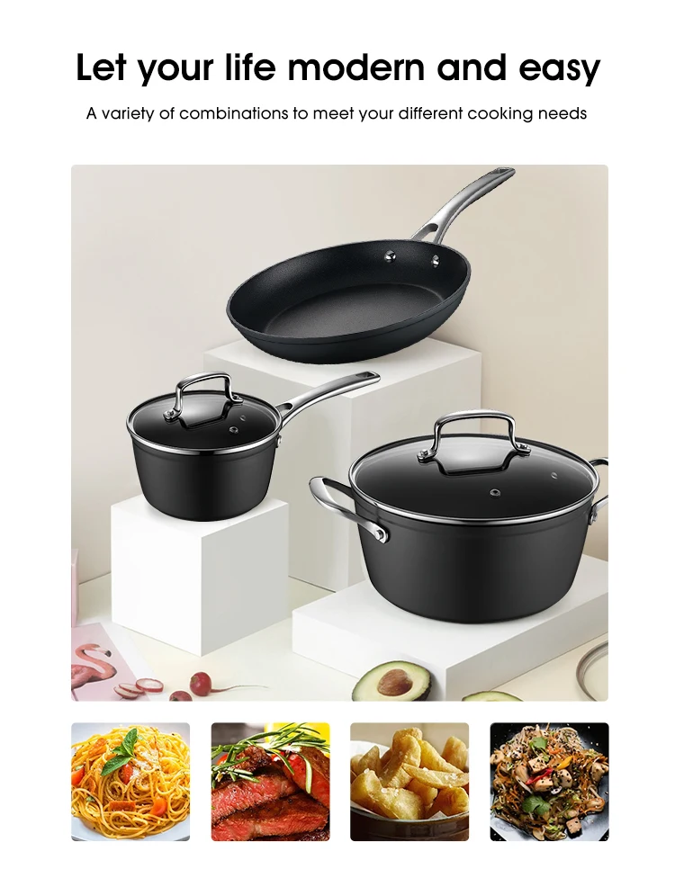 ASD 16cm Kitchenware Portable 16cm Non Sticky Saucepan Forged Aluminum ...