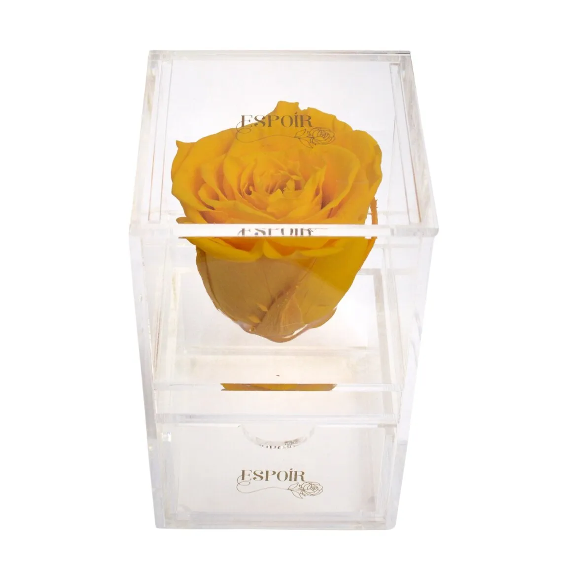 Custom Clear Acrylic Keepsake Flower Box Lucite Rose Display Box With ...