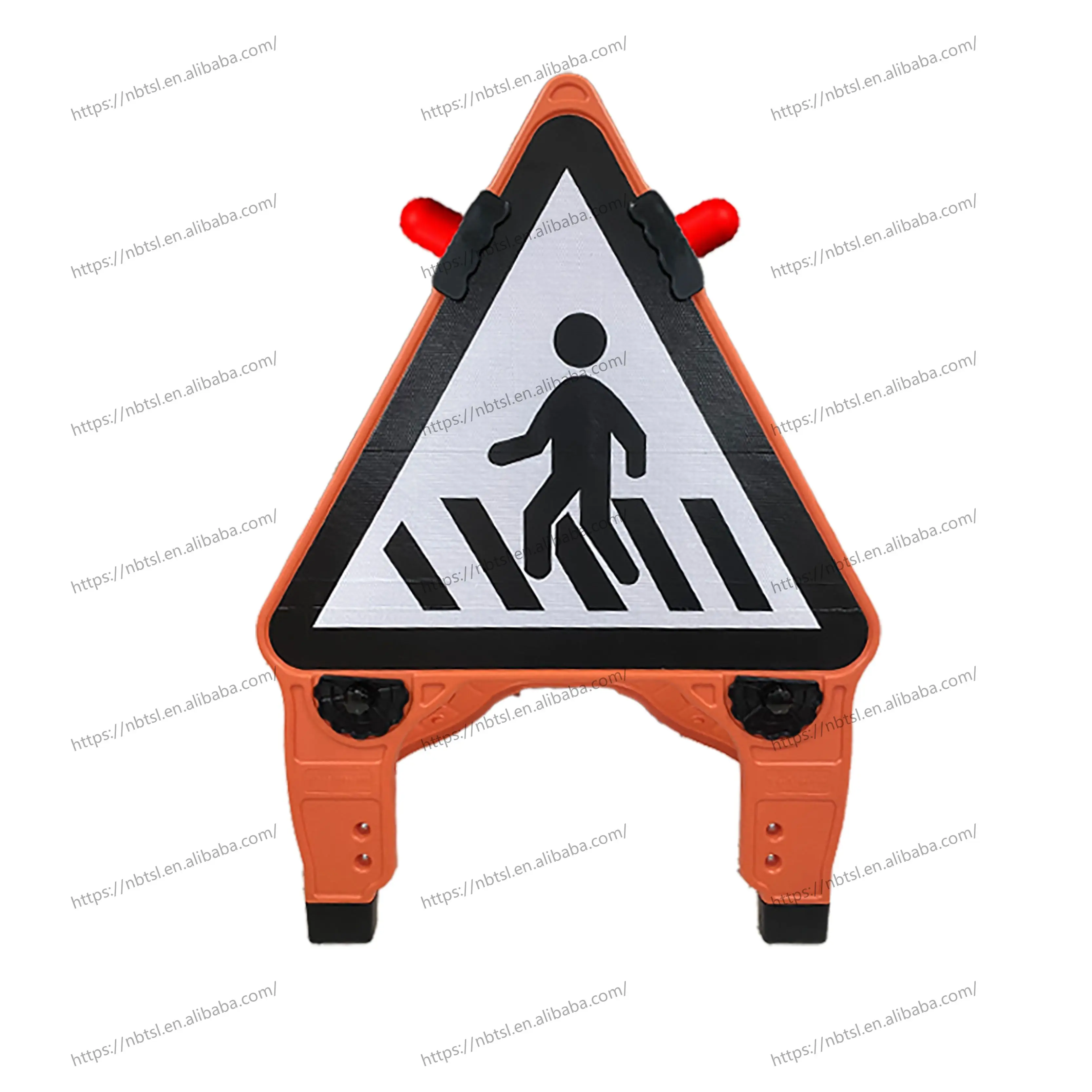 Road Barrier Triangle Sign Plastic Barrier Traffic Safety Foldable ...