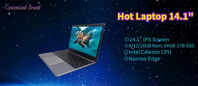 Hot Low Cost 14.1 Inch Family Students Office Laptop Netbooks With 8/12 ...