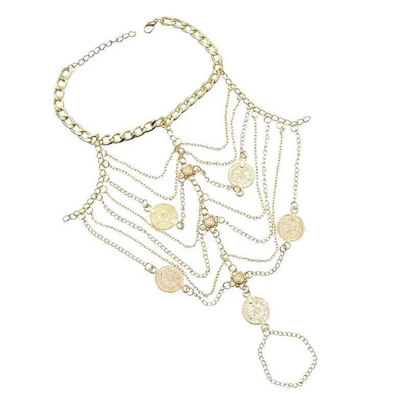 Exoticism Vintage Sexy Tassel Anklet For Women Female Court Style ...