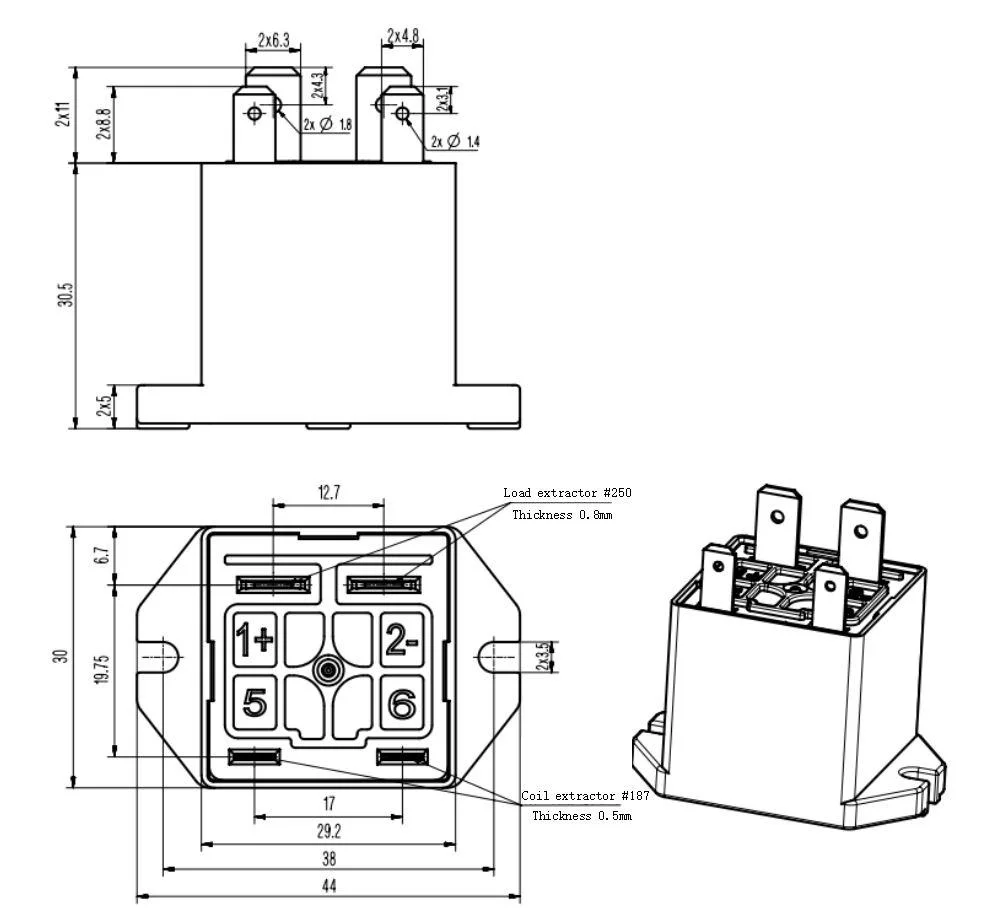 High Voltage DC Precharge Relay 40A 450V 750V for EV
