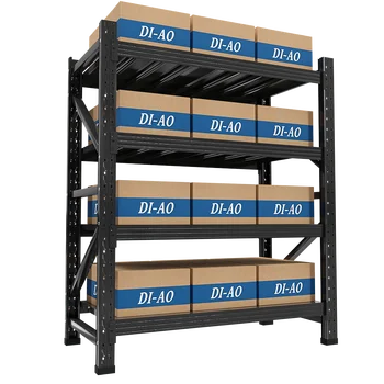 Customated Medium Duty Stacking Racks System Boltless Metal Shelving ...