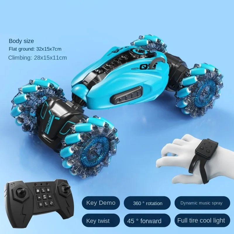 AiJH 2.4Ghz Spray Rc Car Smoke Drift Rc Auto Gesture Sensing LED Cool ...