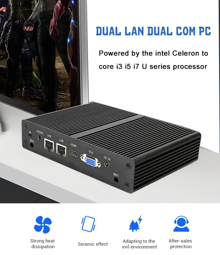 Pc Small Tower Computer Micro Pc Thin Client X86 Low Power 12v 2 ...