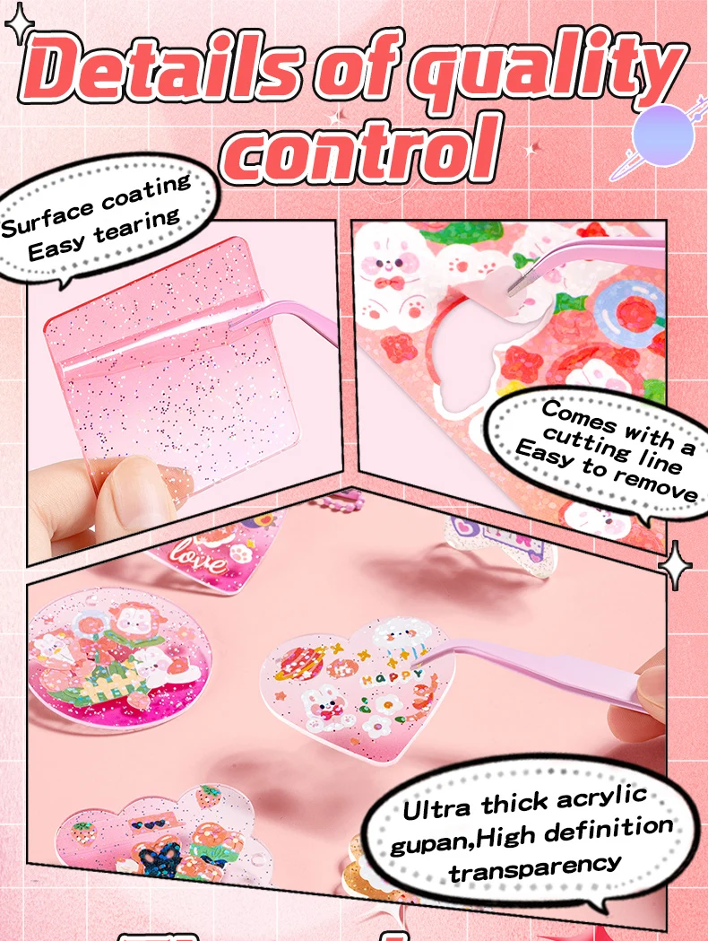 Popular With Girls Goo Card Set Of Cute Handbook Diy Goo Card Plate ...