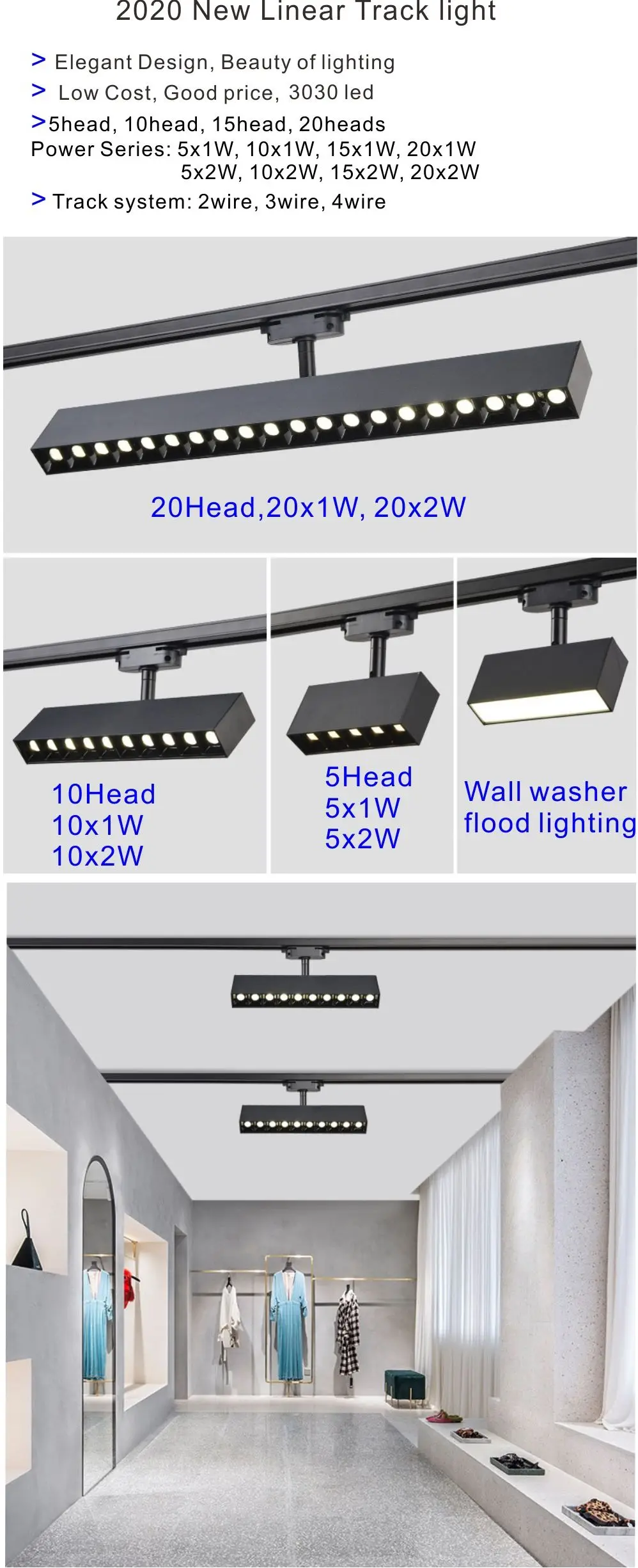 3030 Recessed For Building Dimmable Lighting Led Linear Light Triac 1 ...