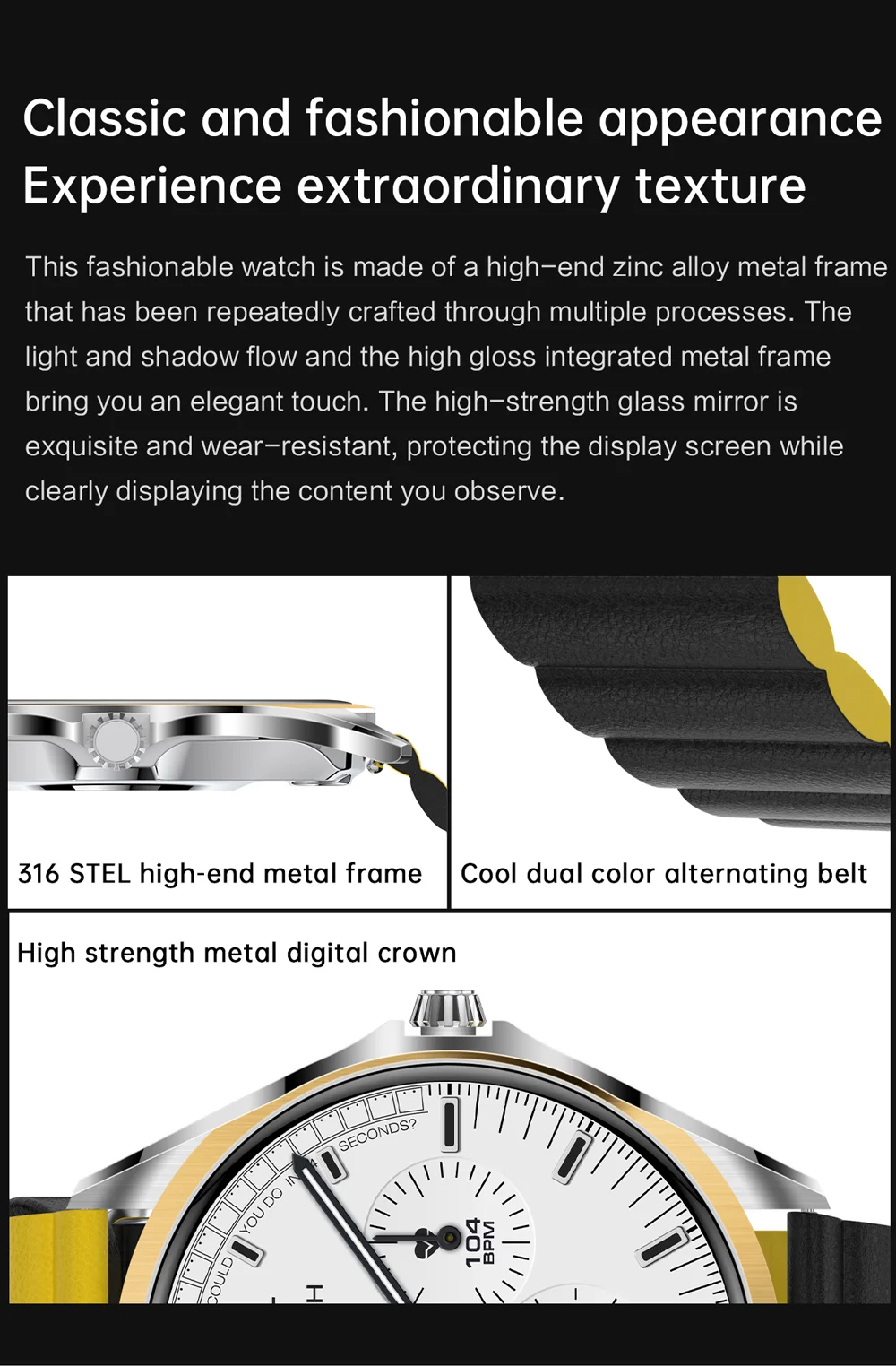 Oem 2024 Fashion Amoled Smart Watch 3mm Ultra-thin Frame6.5mm Body ...