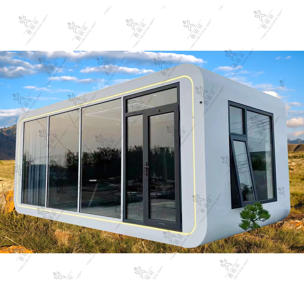 Modular Glass Tiny House Space Capsule Prefabricated Living Container ...