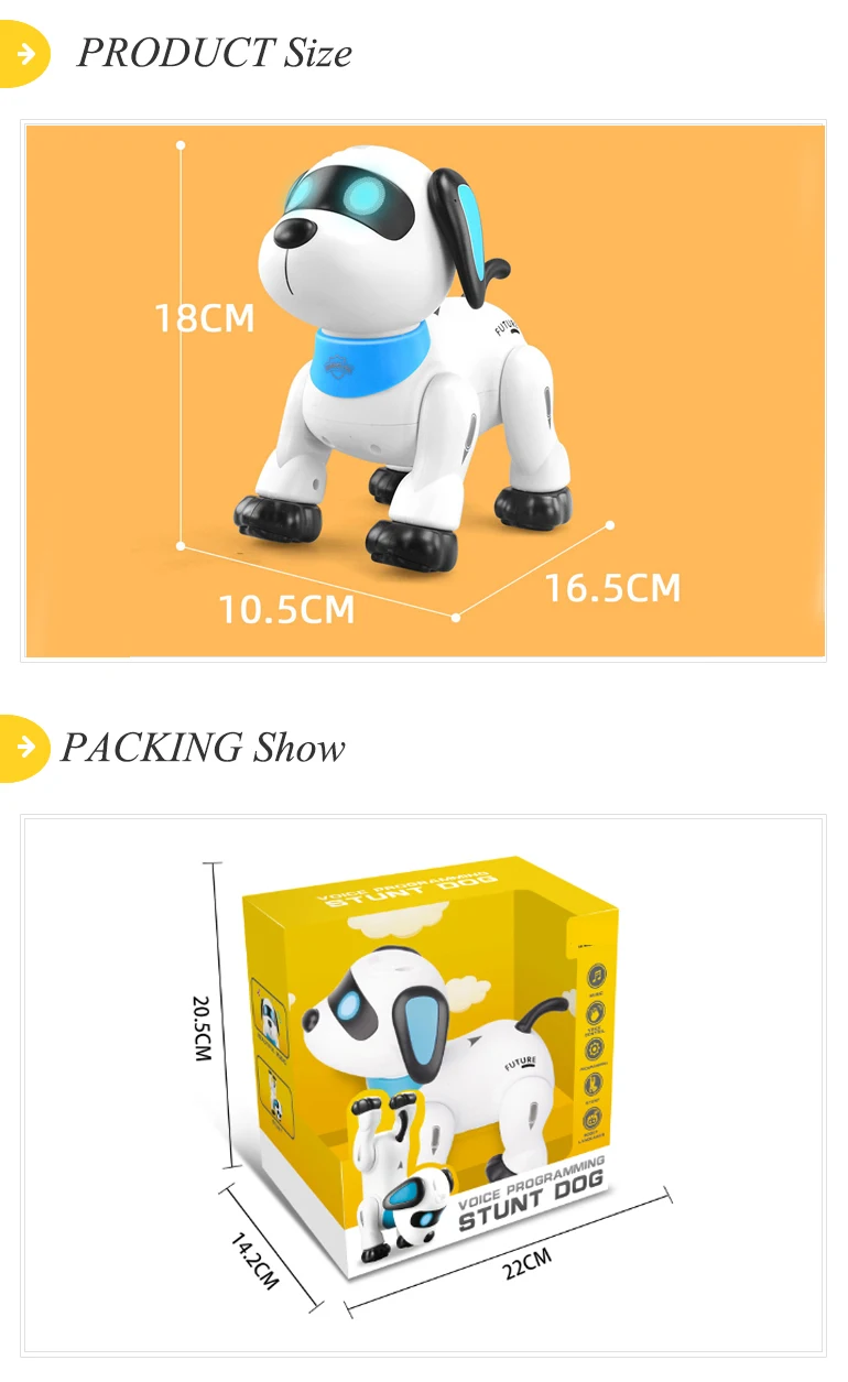 Smart Learning Programme Rc Animal Robot Voice Stunt Dog - Buy Stunt ...