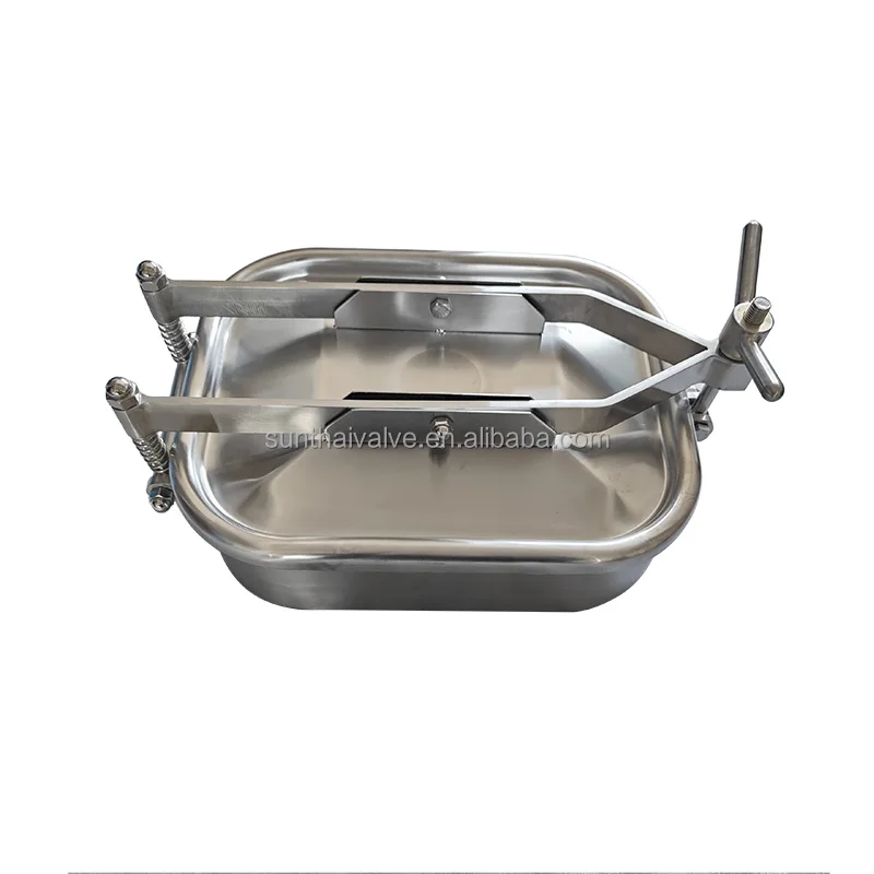 Ss304 Sanitary Rectangular Manway Lid Stainless Steel Tank Square ...