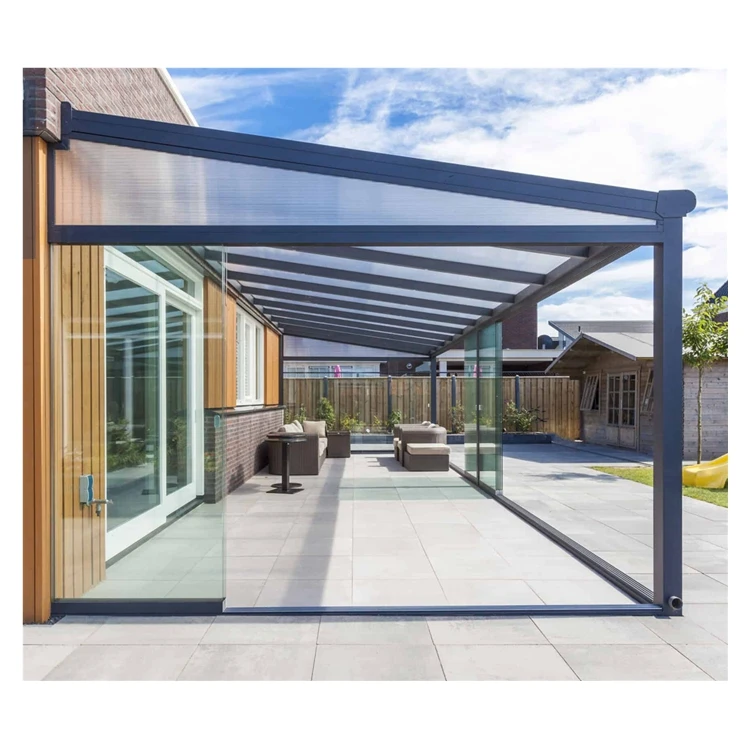 Aluminium Profile Veranda for Winter Garden Room with sliding glass ...
